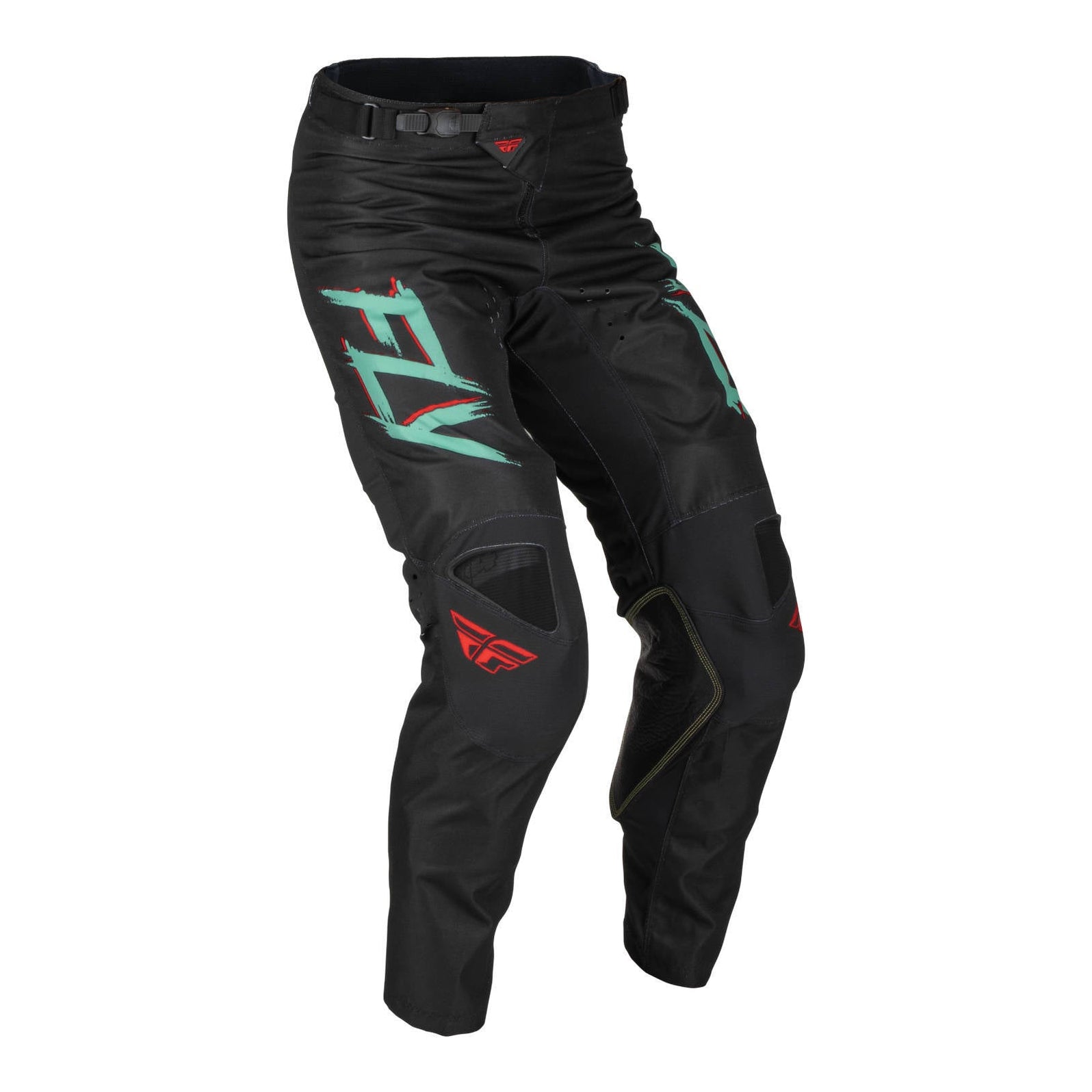 Fly Racing Kinetic Special Edition Rave Pant - Black / Mint / Red ...